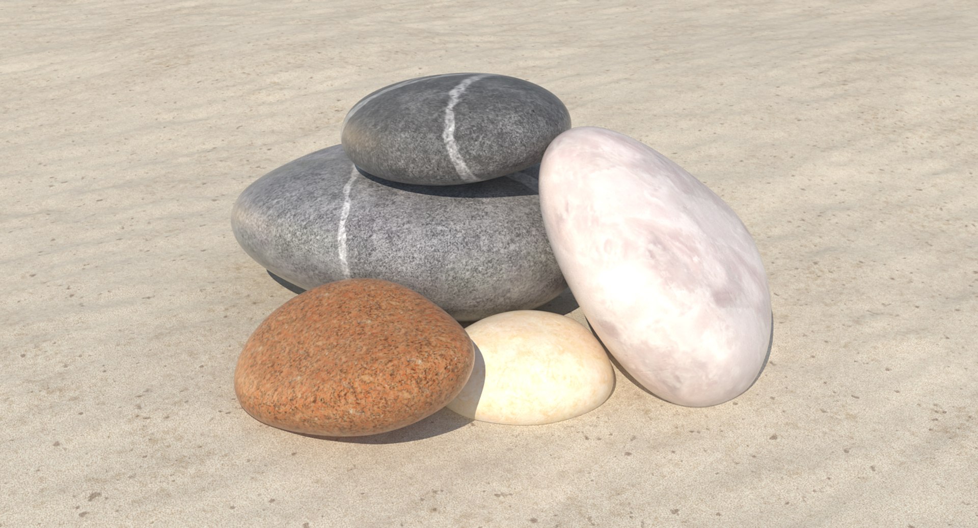 3D Model Stones Design Colors - TurboSquid 1230804