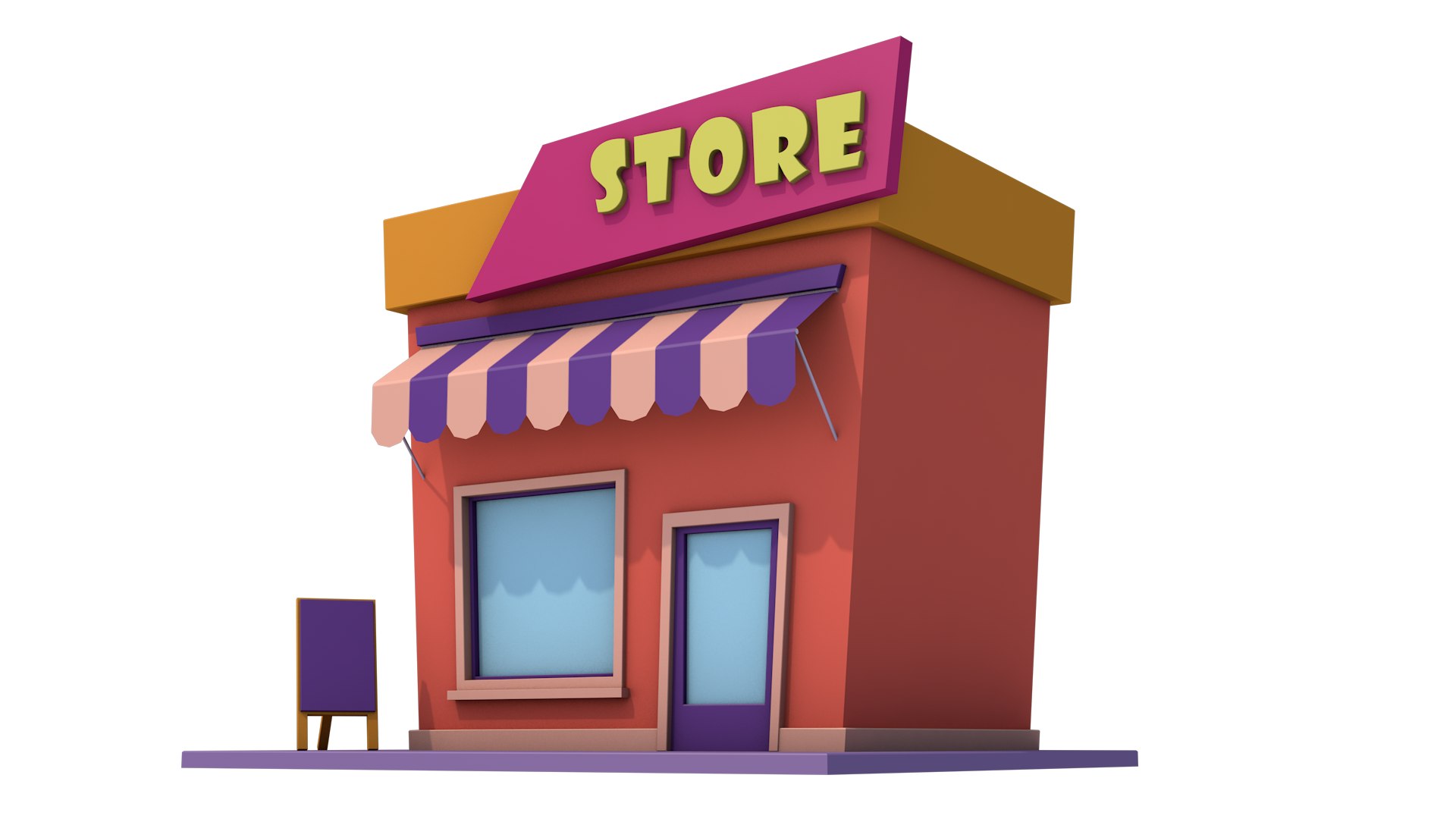 Cartoon Shop 3D - TurboSquid 1560369