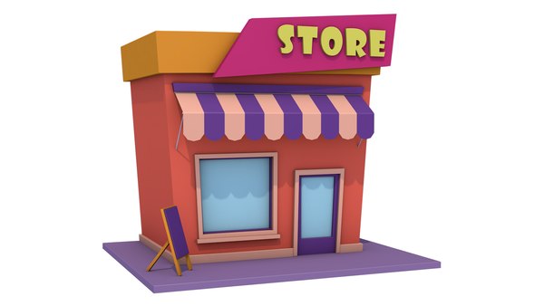 Cartoon shop 3D - TurboSquid 1560369