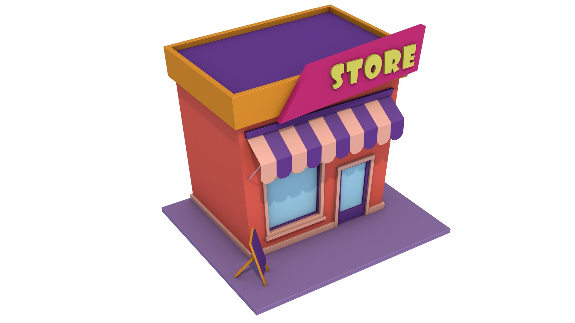 Cartoon Shop 3D - TurboSquid 1560369