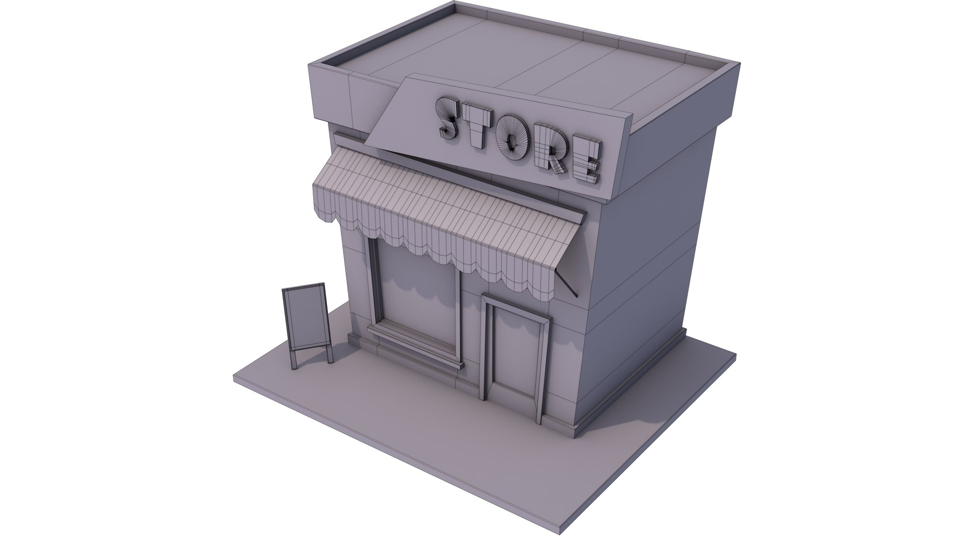 Cartoon Shop 3D - TurboSquid 1560369