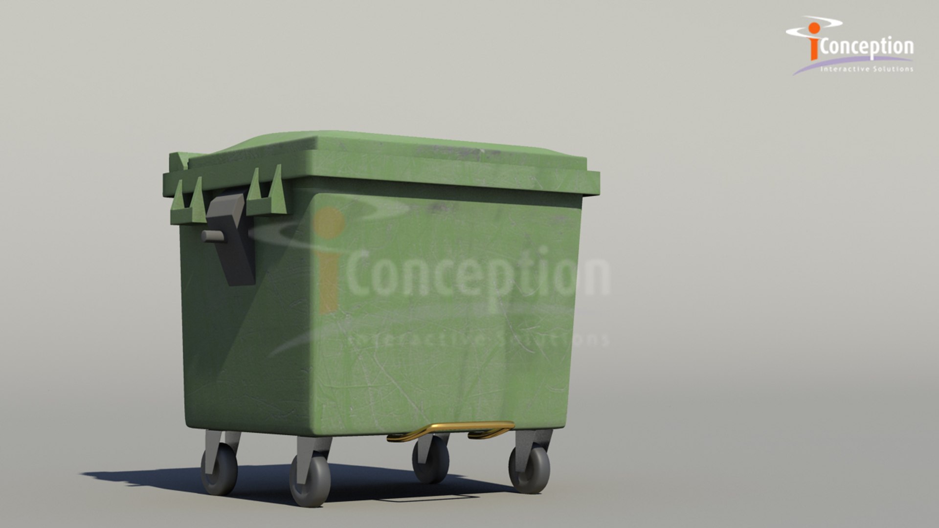 3d model trash dumpster