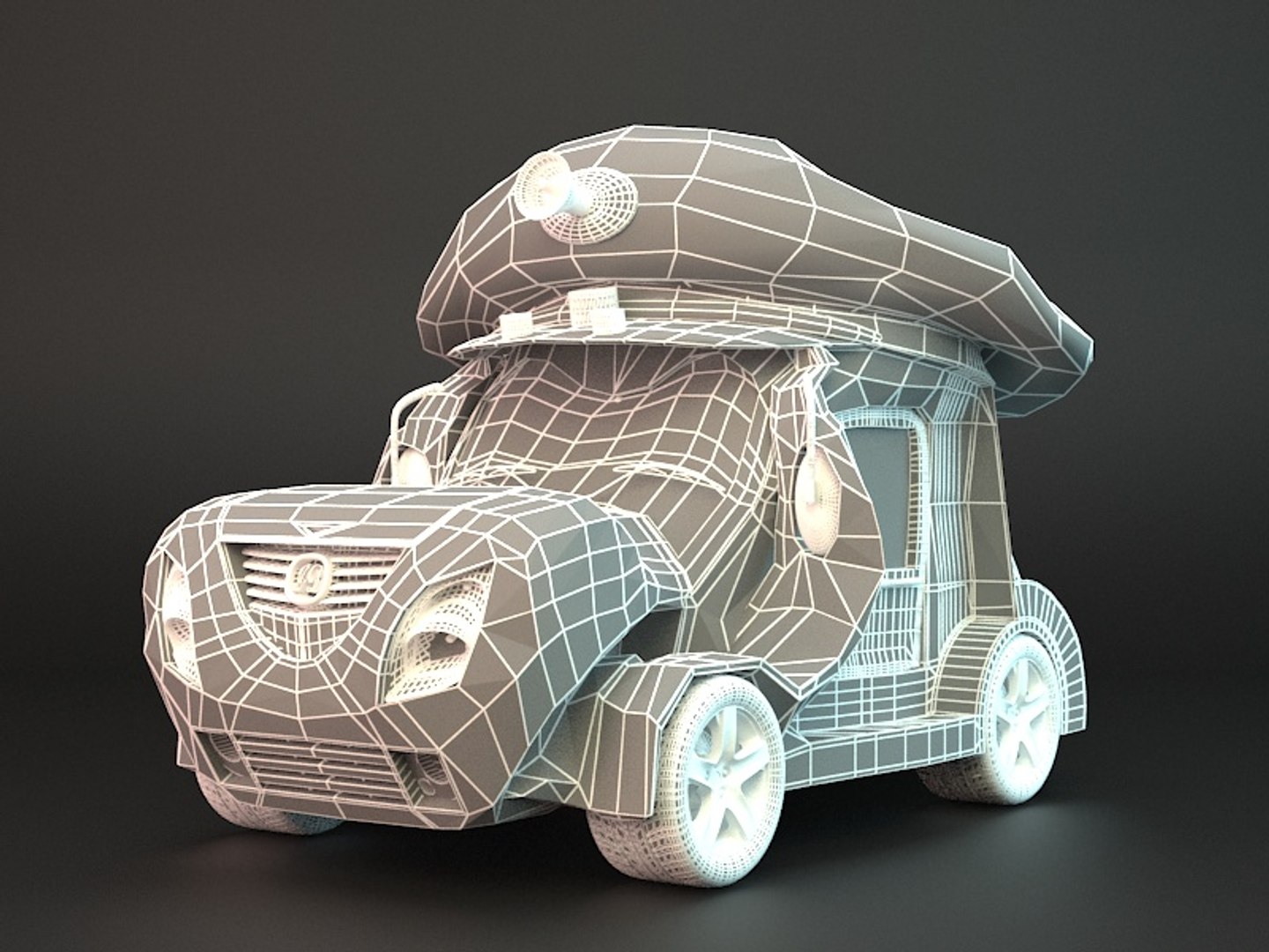 Free Golden Car Concept 3d Model
