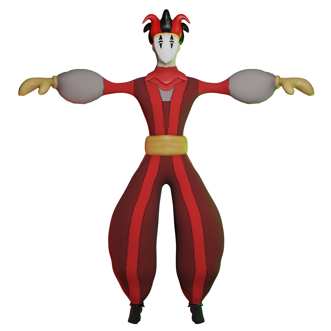 Jester -Clow - Mime -character 3D Model - TurboSquid 2297019