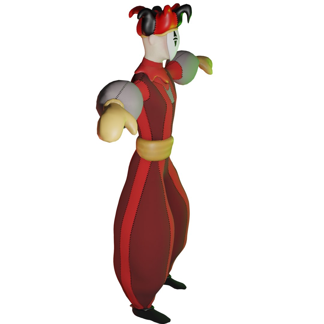 Jester -Clow - Mime -character 3D Model - TurboSquid 2297019
