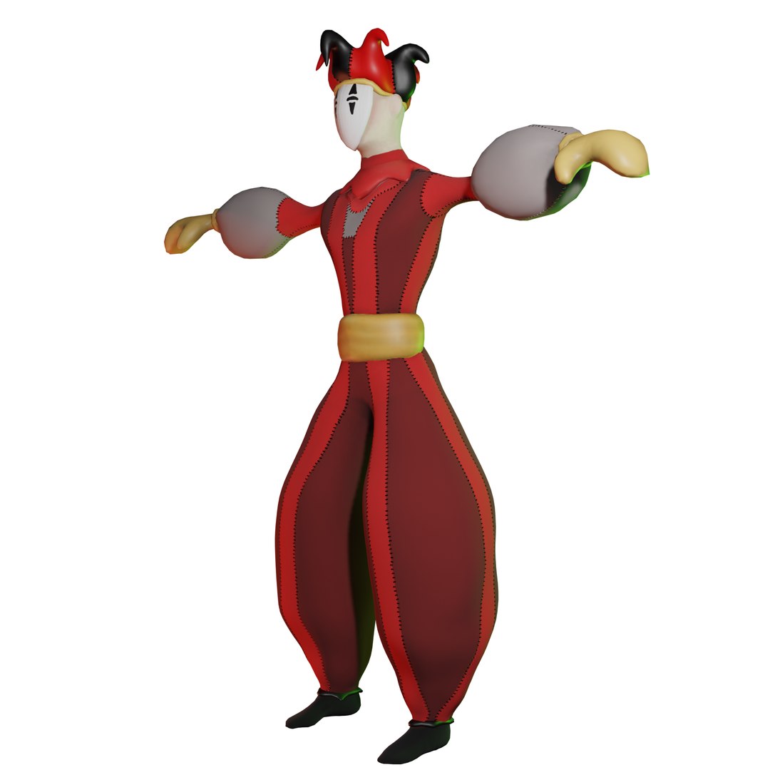 Jester -Clow - Mime -character 3D Model - TurboSquid 2297019