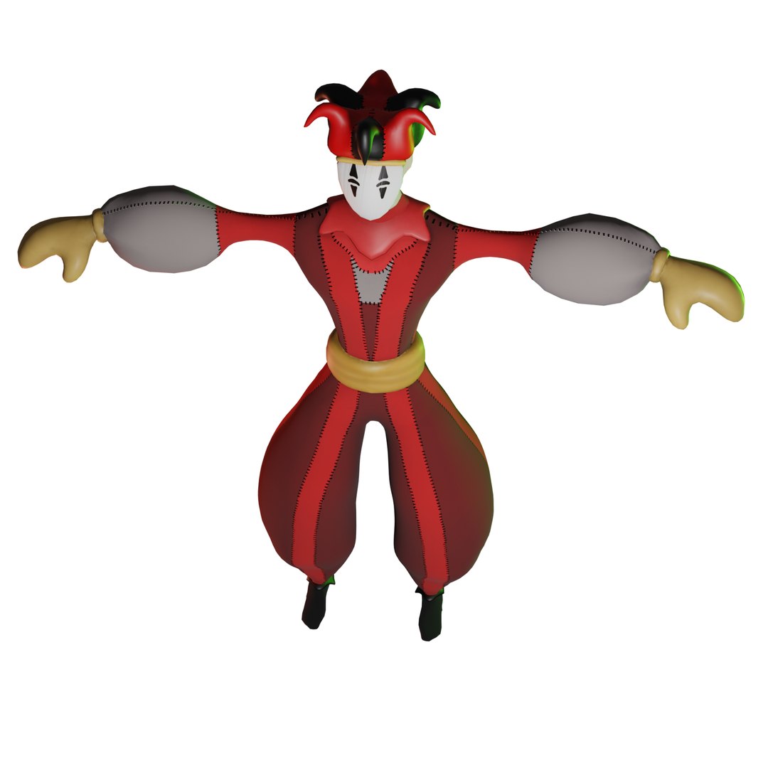 Jester -Clow - Mime -character 3D Model - TurboSquid 2297019