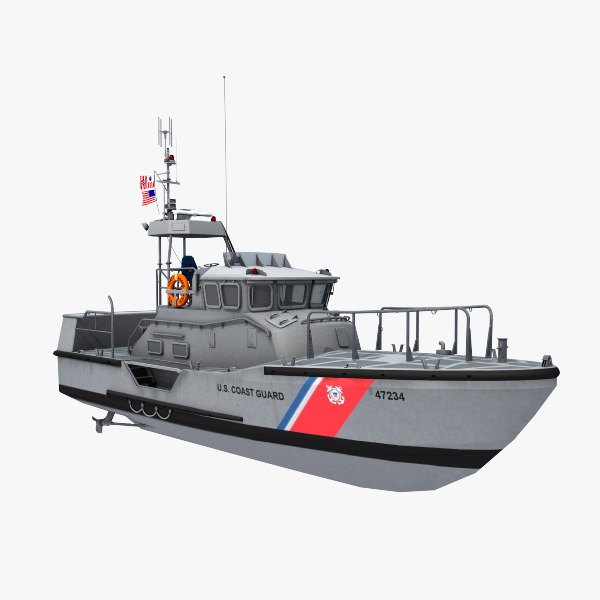 3d coast guard rb-hs boat model