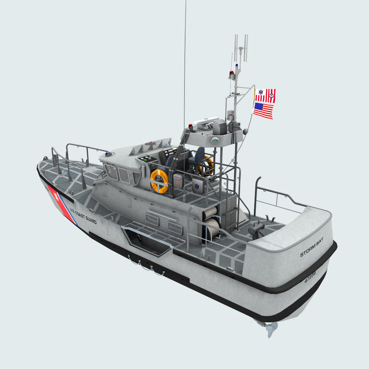 3d coast guard 47-foot motor model