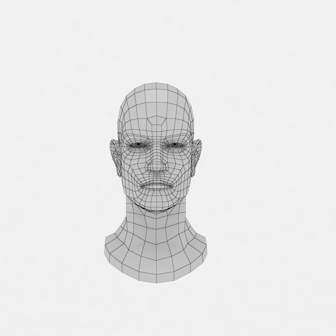 3d head base mesh model