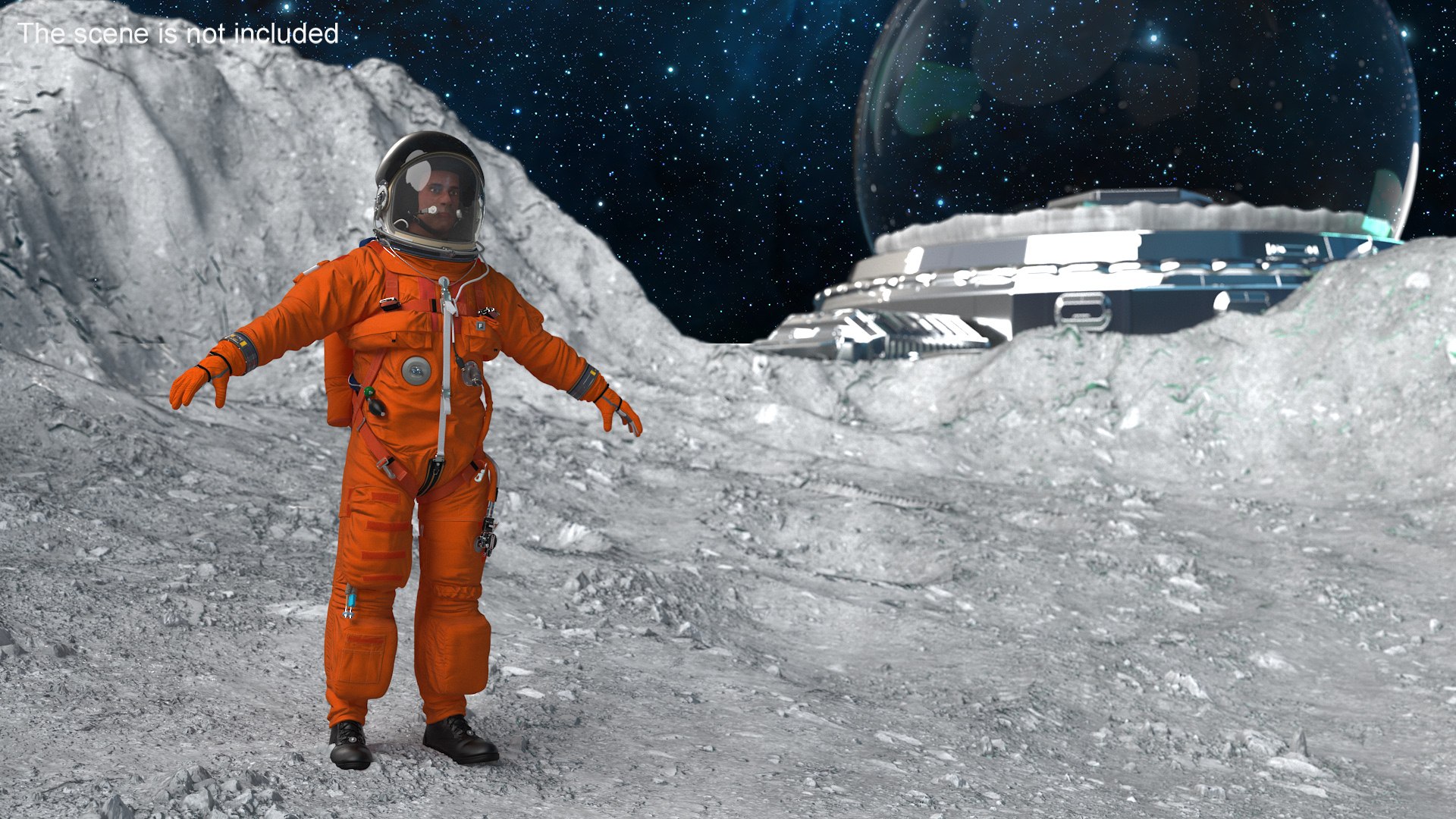 3D Detailed Astronaut Wearing Advanced Crew Escape Suit Fur ...
