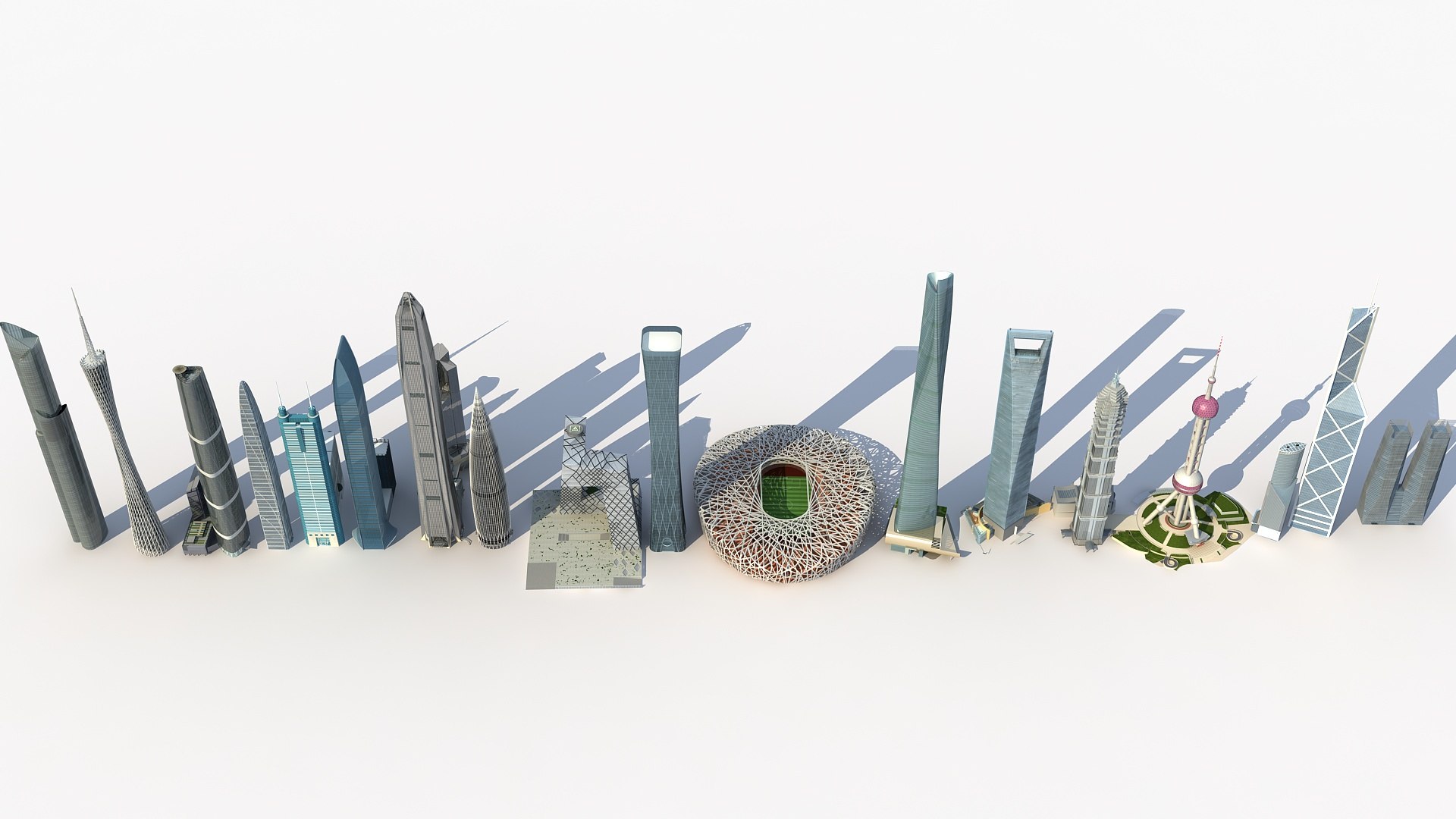 China Urban Landmark Skyscrapers 3D Model - TurboSquid 1868664
