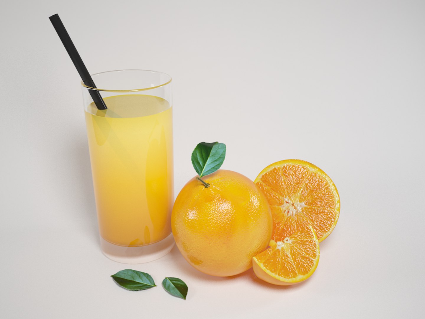 3d Model Scene Oranges