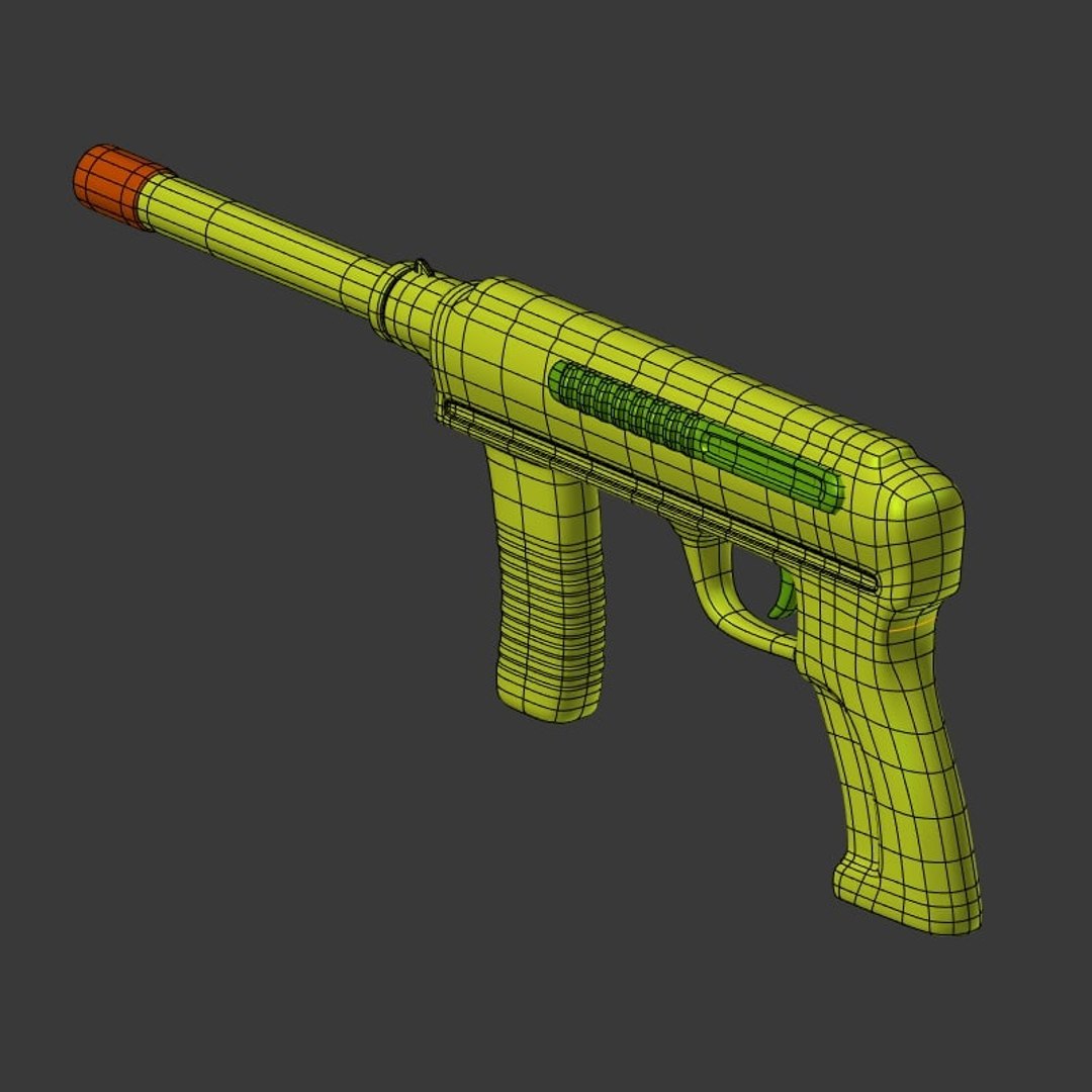 3d water gun model