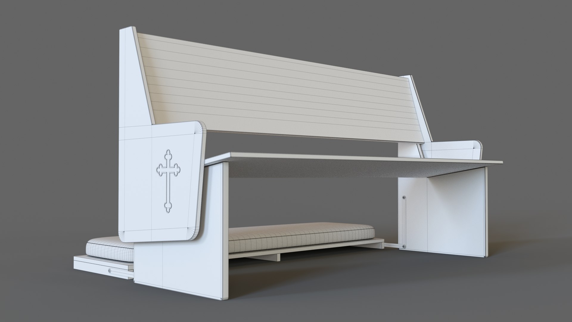 Church Bench 3D Model - TurboSquid 1674535