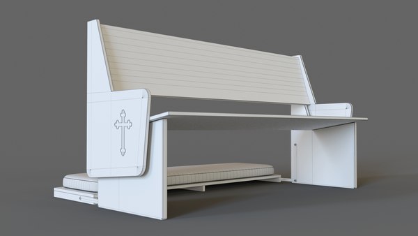 Church bench 3D model - TurboSquid 1674535