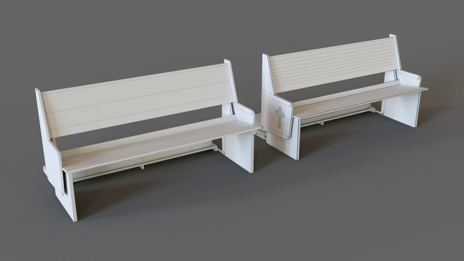 Church Bench 3D Model - TurboSquid 1674535