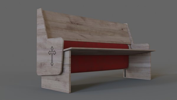 Church bench 3D model - TurboSquid 1674535