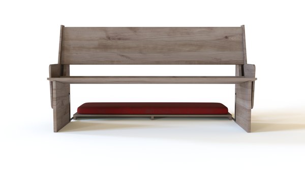 Church bench 3D model - TurboSquid 1674535