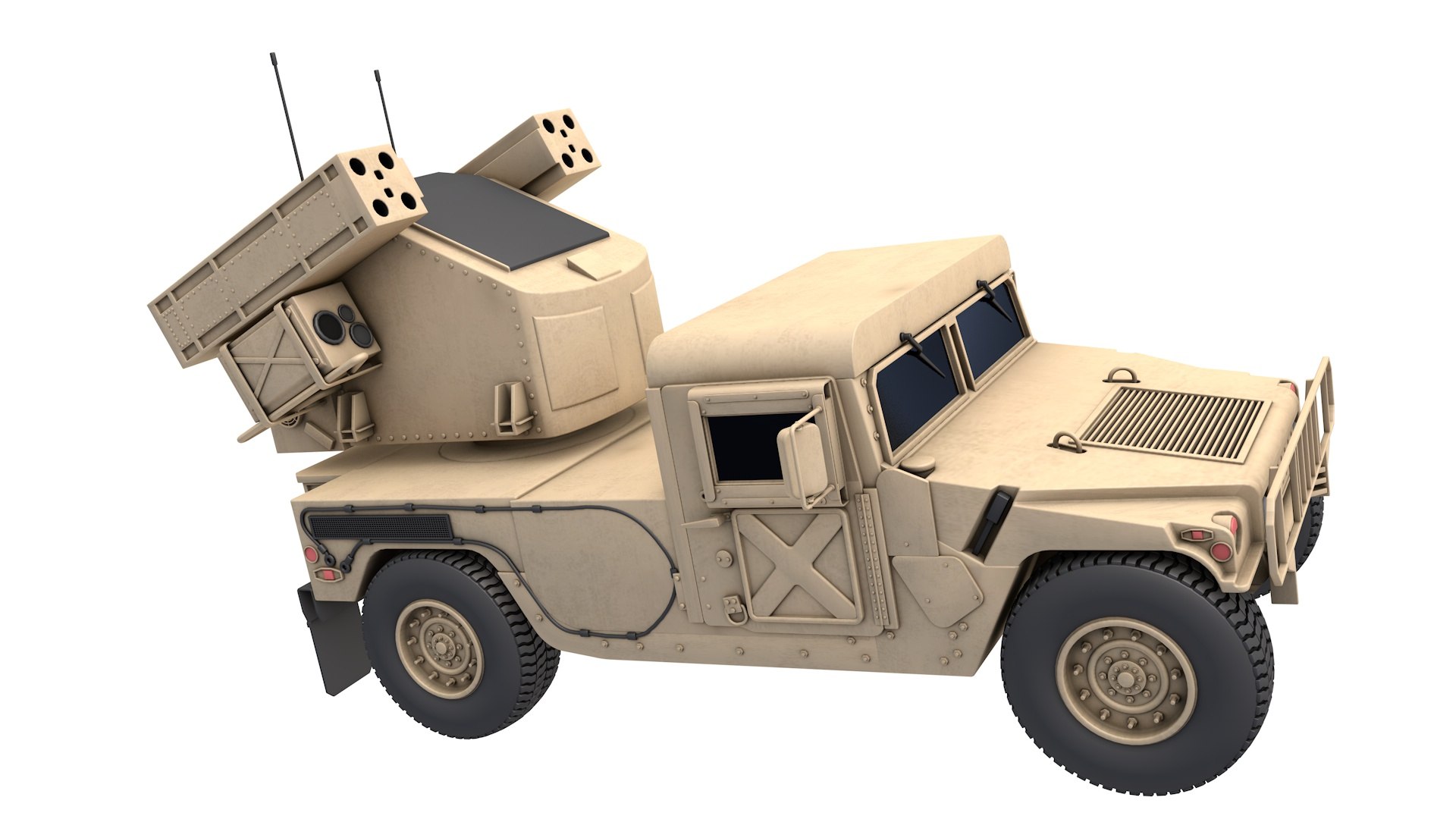 3D Humvee Military M1097 Avenger Model - TurboSquid 2419989