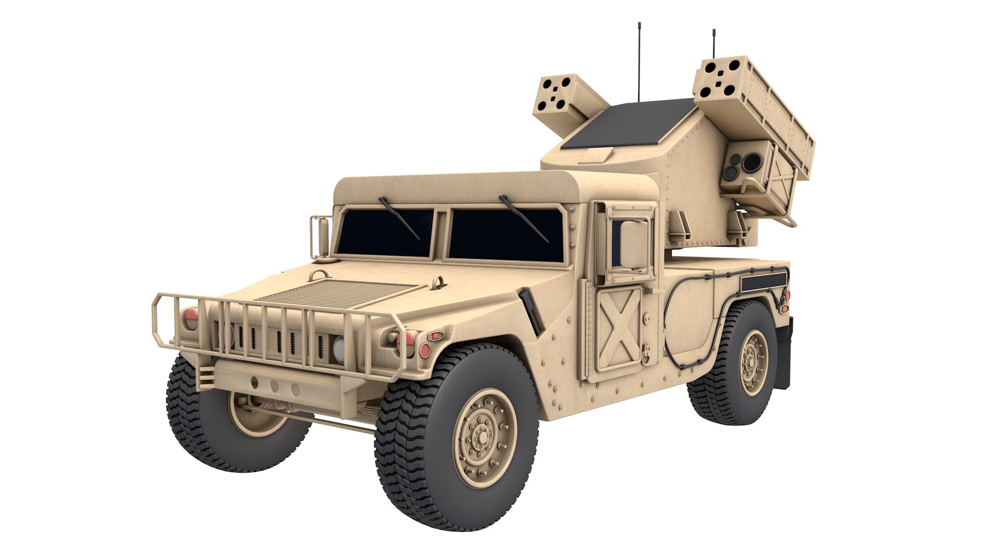 3D Humvee Military M1097 Avenger Model - TurboSquid 2419989