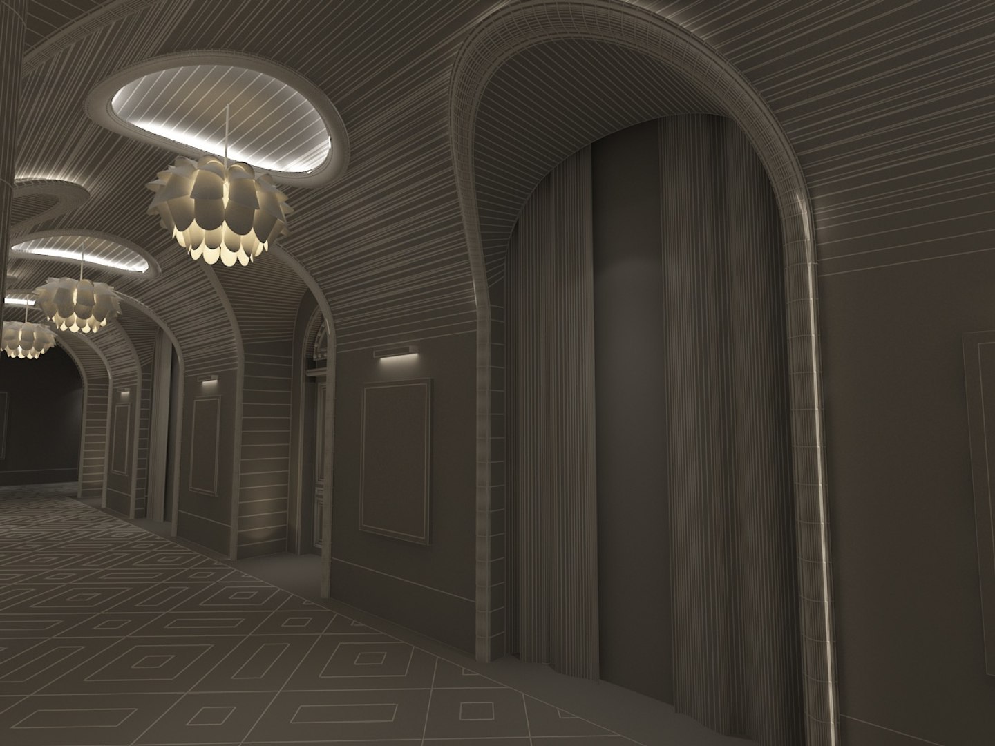 Corridor Model - TurboSquid 1948274