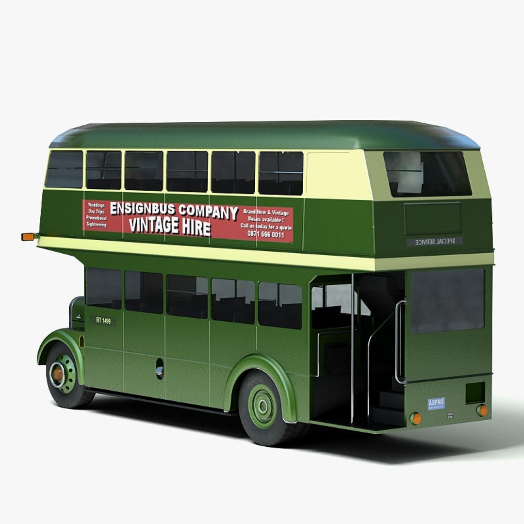 3d Model Traditional Double Decker Bus