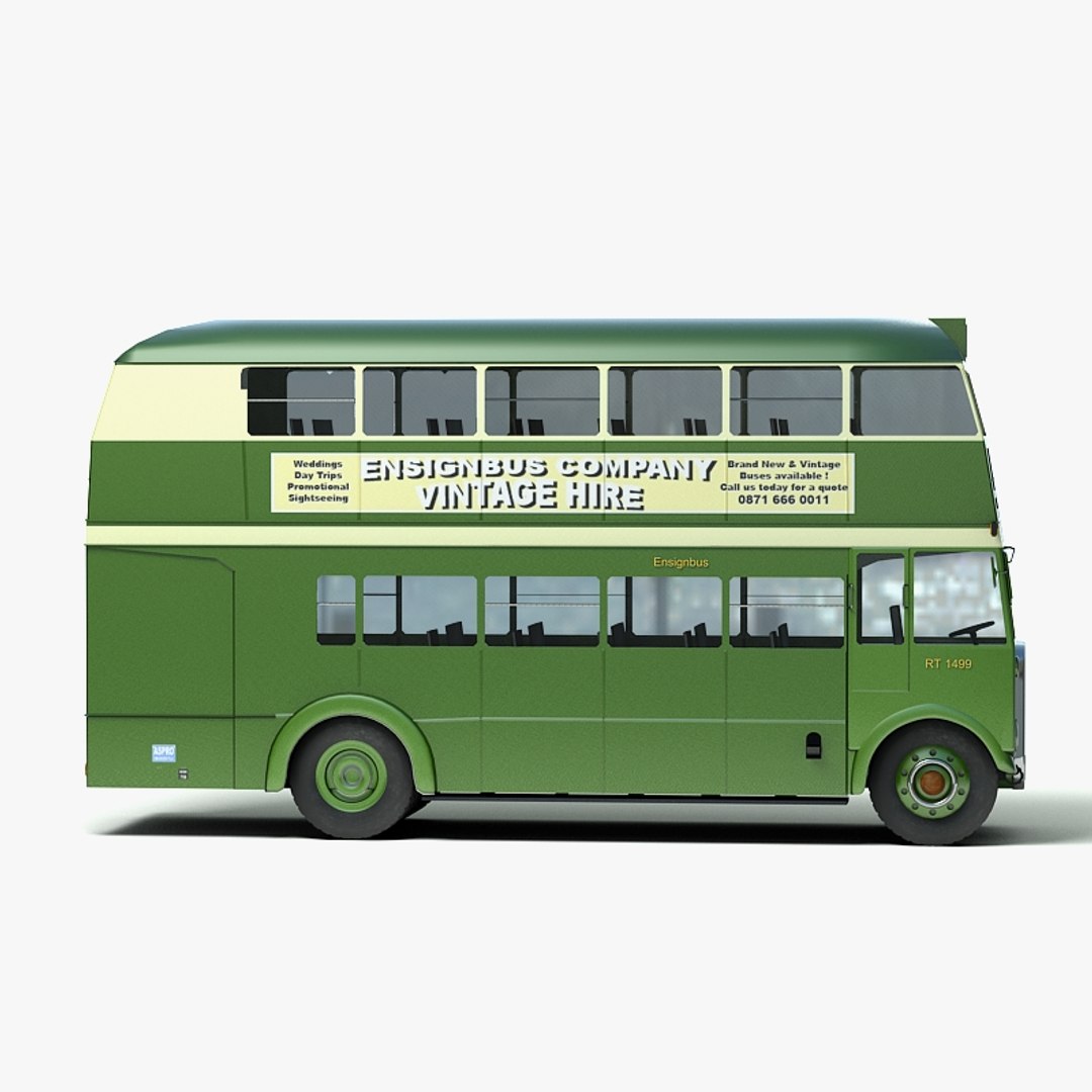 3d Model Traditional Double Decker Bus