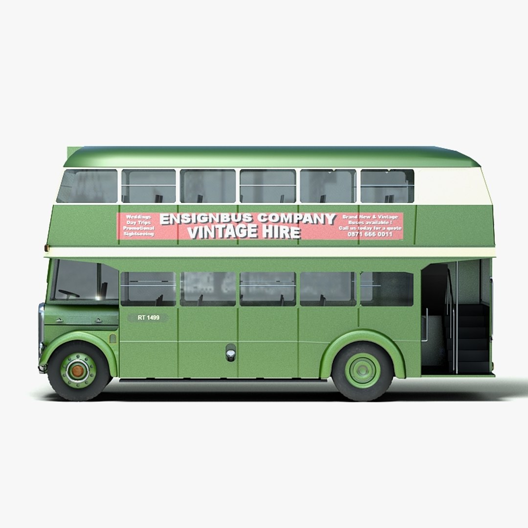 3d Model Traditional Double Decker Bus