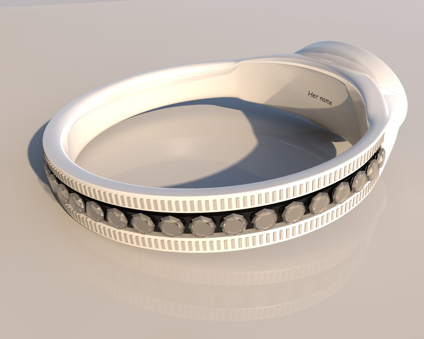 simple white ring 3d c4d