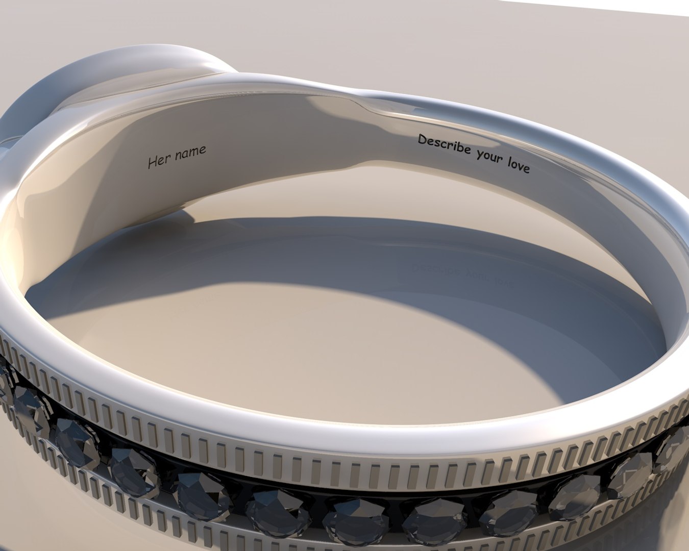 simple white ring 3d c4d