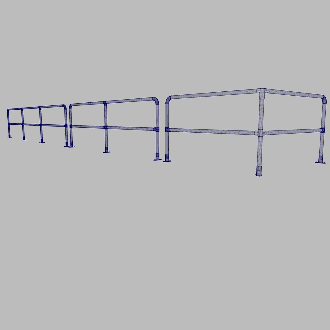 3D Model Safety Railing Balustrade - TurboSquid 2342259