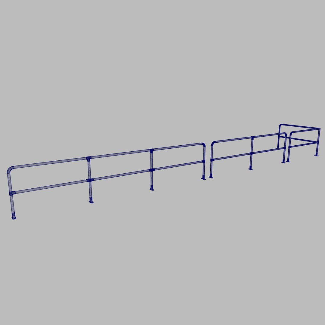 3D Model Safety Railing Balustrade - TurboSquid 2342259