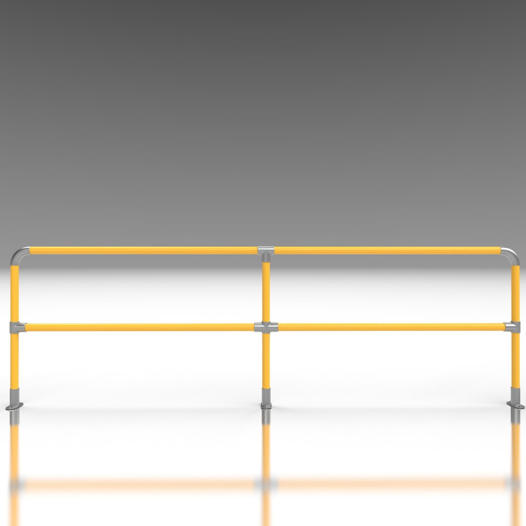 3D Model Safety Railing Balustrade - TurboSquid 2342259