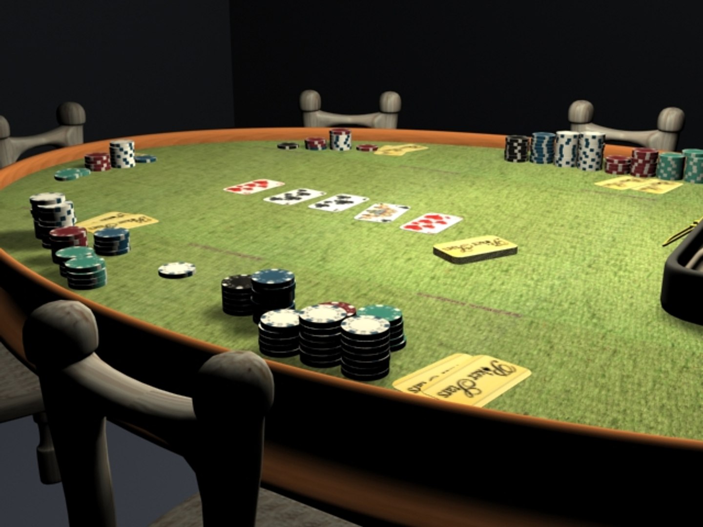 3d Model Poker Table