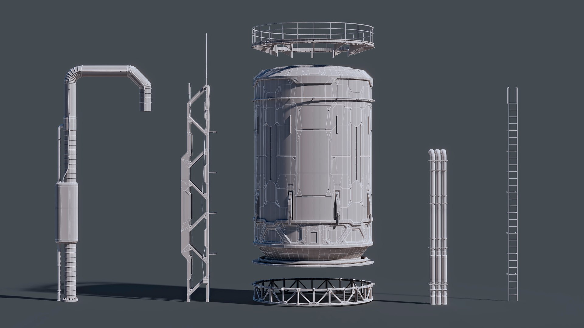 Sci-Fi Building 001 model - TurboSquid 2130643