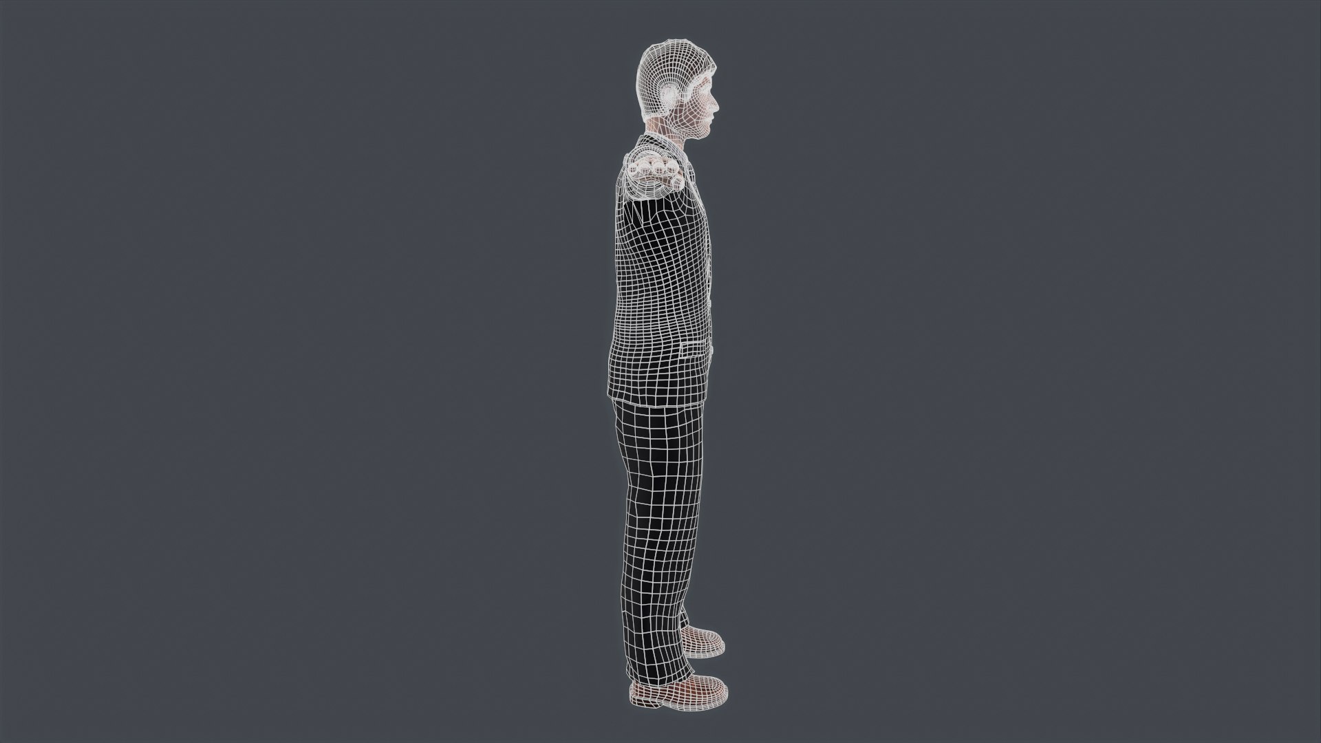 3D Old Classic Man Low Poly Model - TurboSquid 1808930