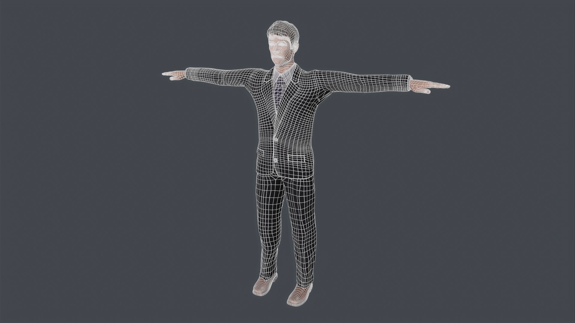 3D Old Classic Man Low Poly Model - TurboSquid 1808930