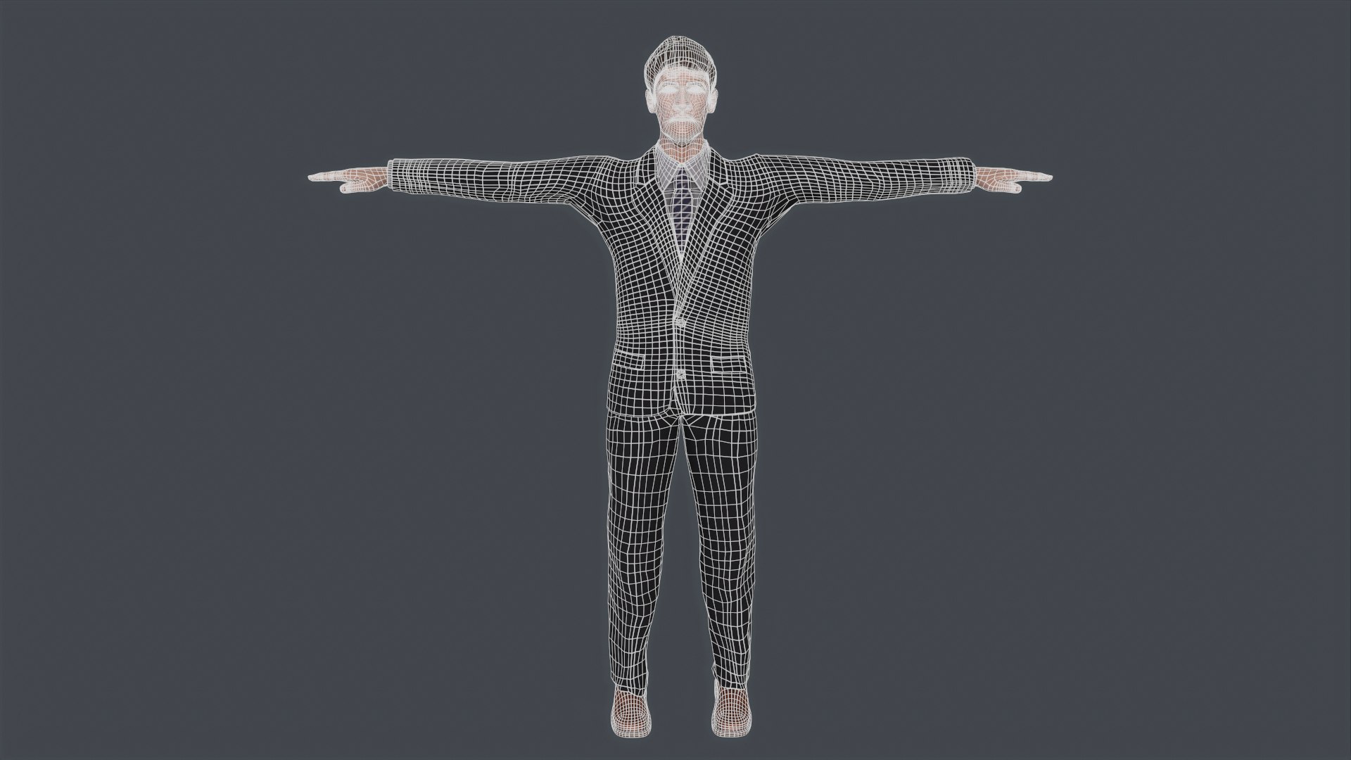 3D Old Classic Man Low Poly Model - TurboSquid 1808930