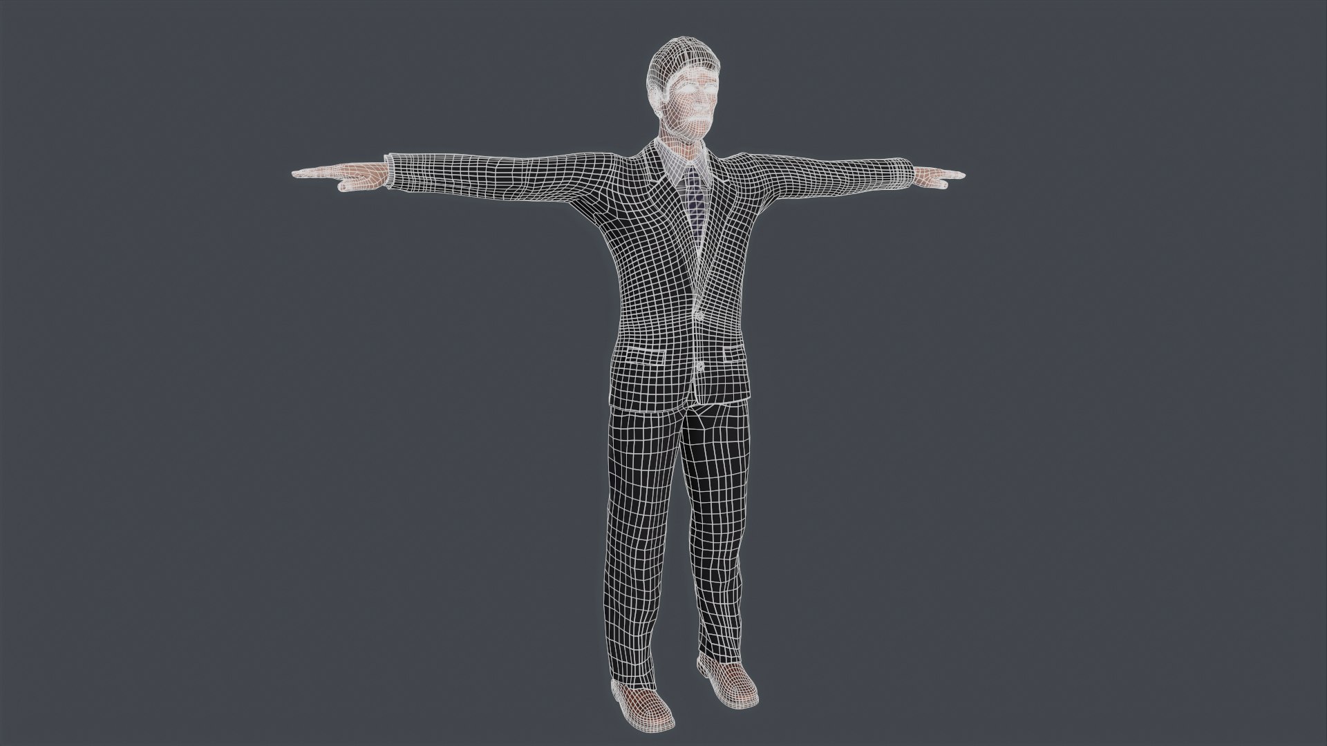 3D Old Classic Man Low Poly Model - TurboSquid 1808930