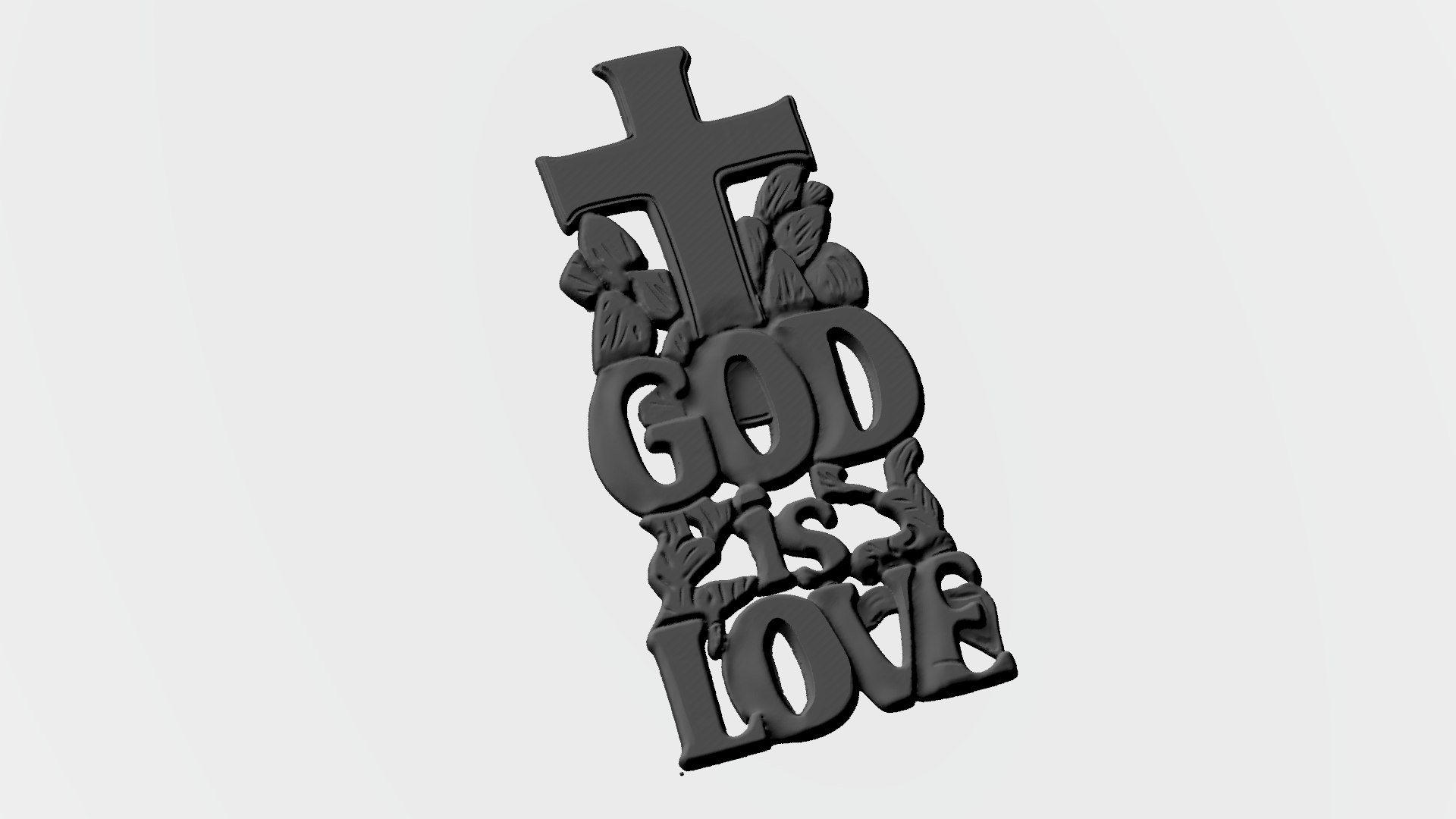 3D God Is Love Model For CNC Woodworking Routers And 3D Printing ...