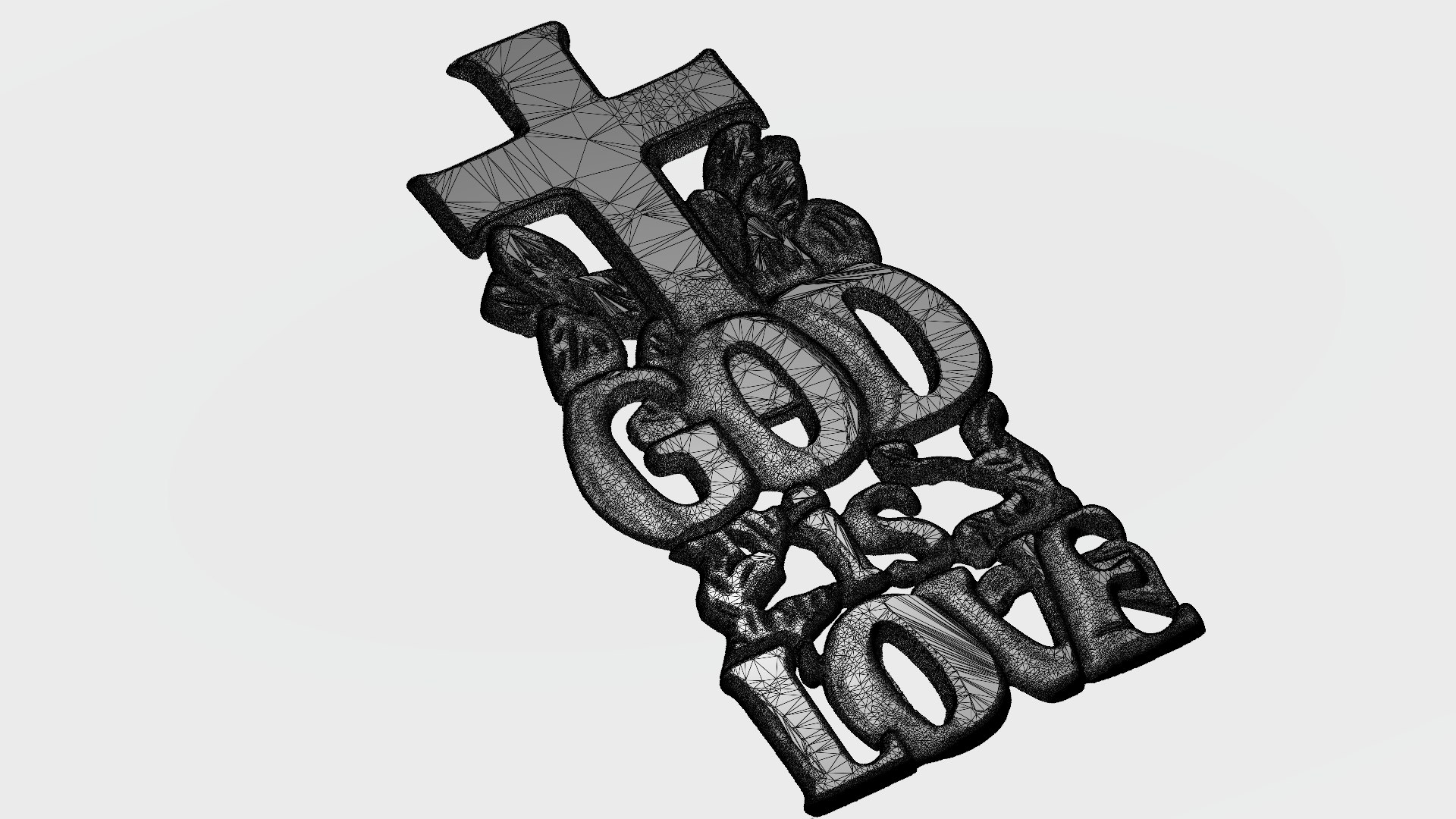 3D God Is Love Model For CNC Woodworking Routers And 3D Printing ...