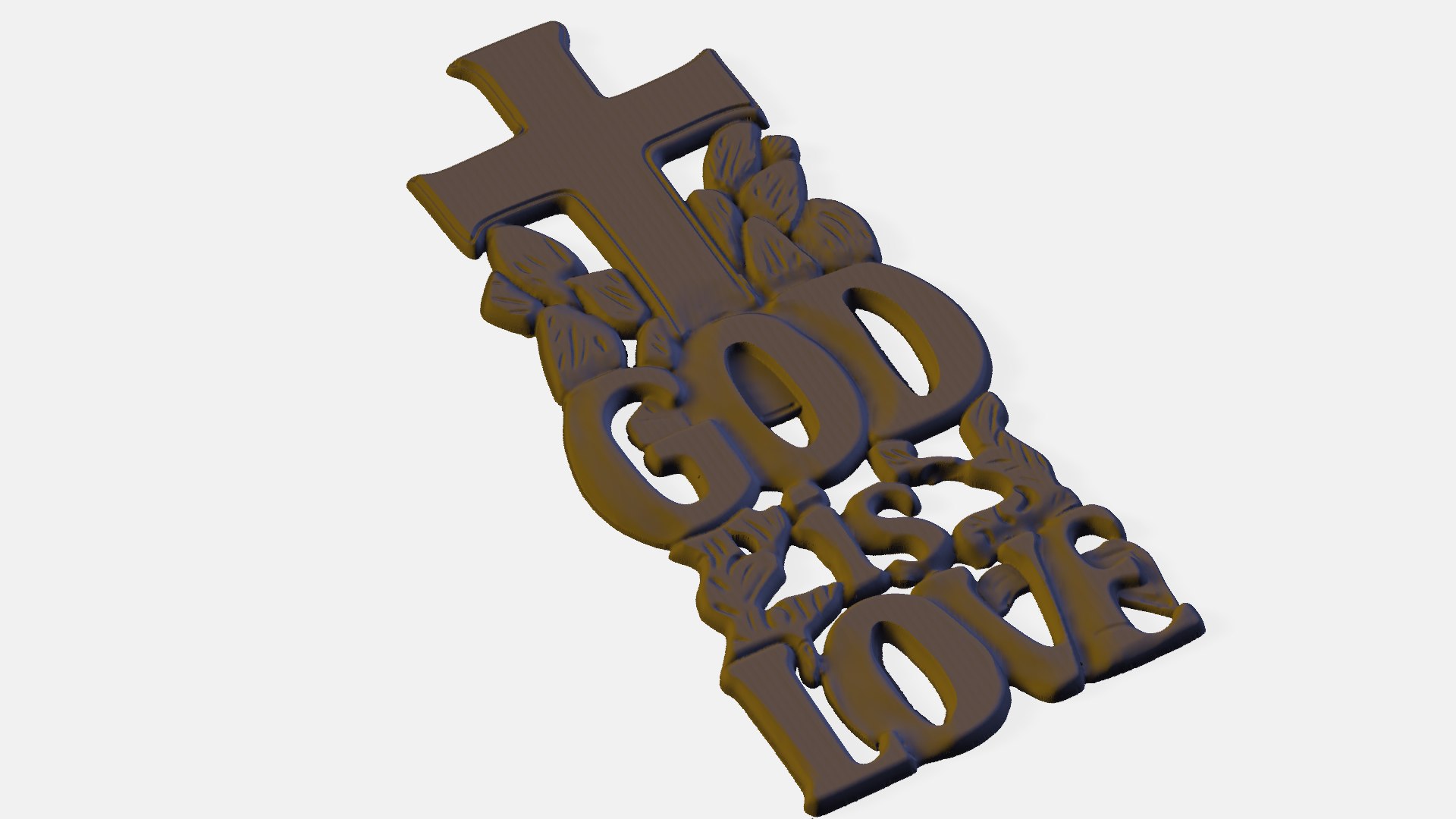 3D God Is Love Model For CNC Woodworking Routers And 3D Printing ...