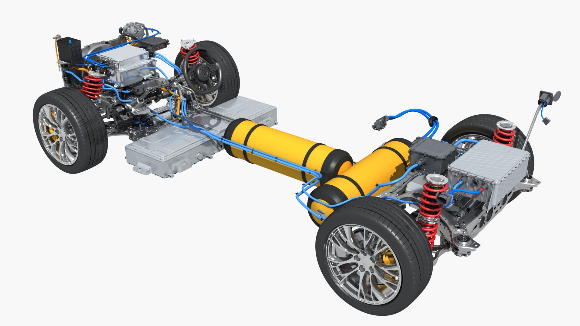 3D Hydrogen Fuel Cell Car Chassis - TurboSquid 2052897