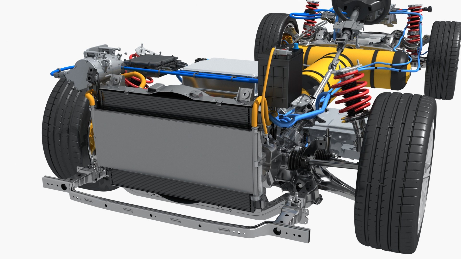 3D Hydrogen Fuel Cell Car Chassis - TurboSquid 2052897