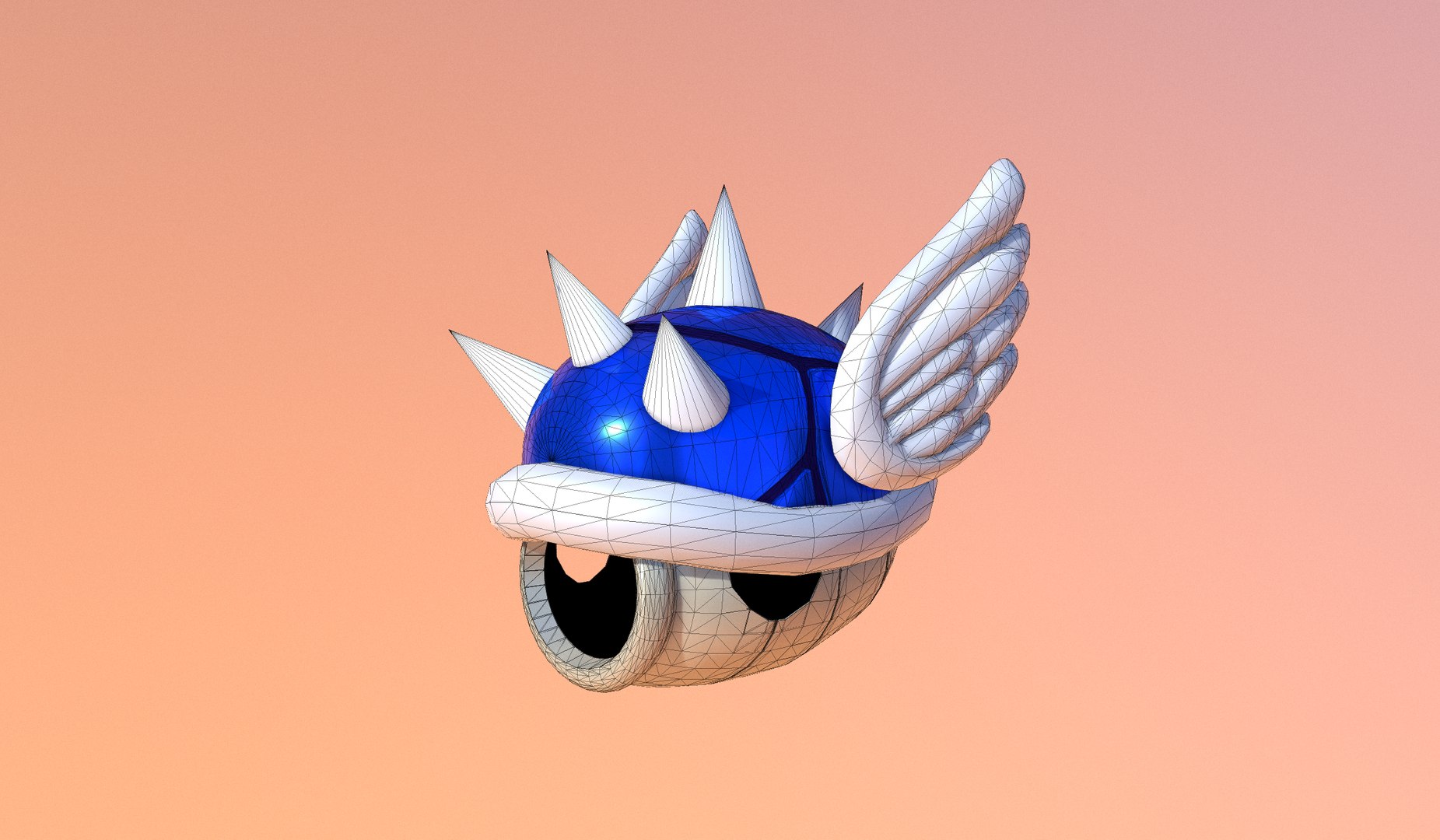 Free Shell Blue 3D Model - TurboSquid 1308258
