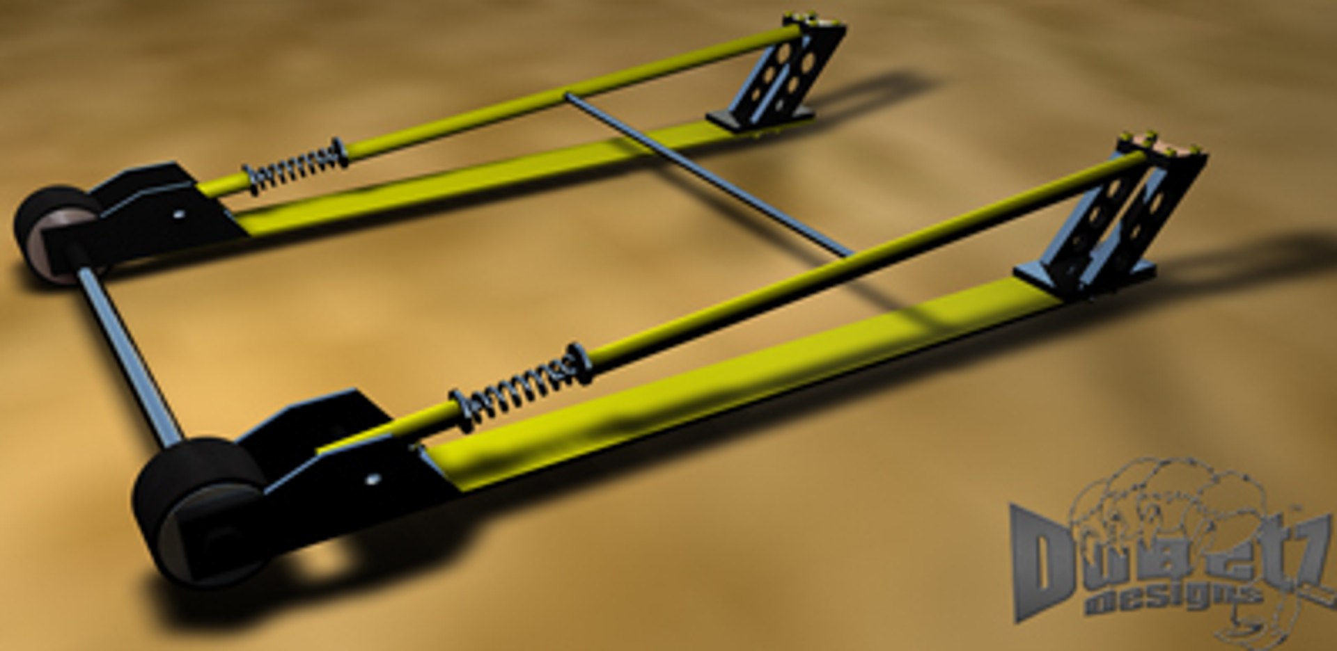 3d Muscle Car Wheelie Bars Model