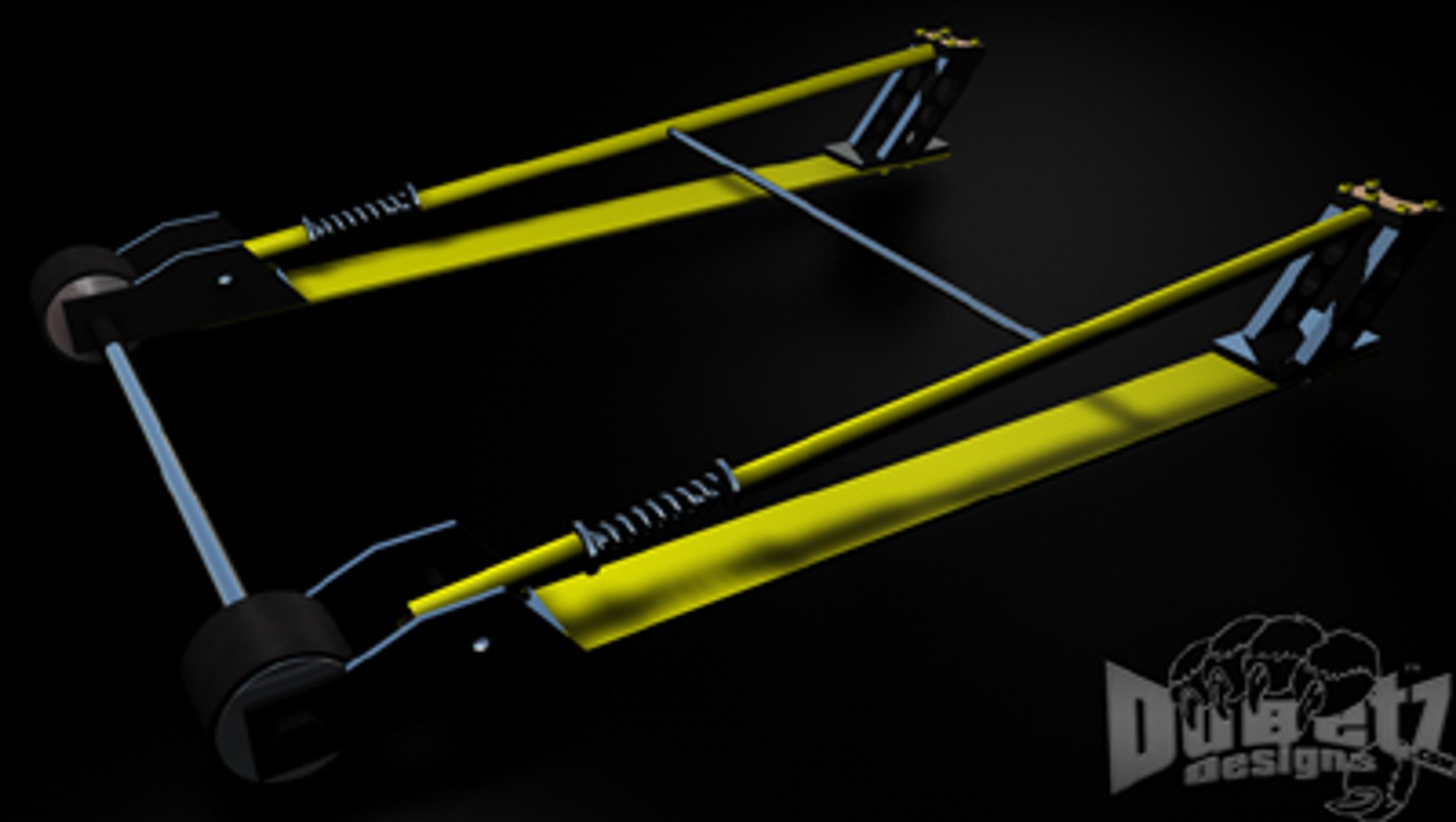 3d Muscle Car Wheelie Bars Model