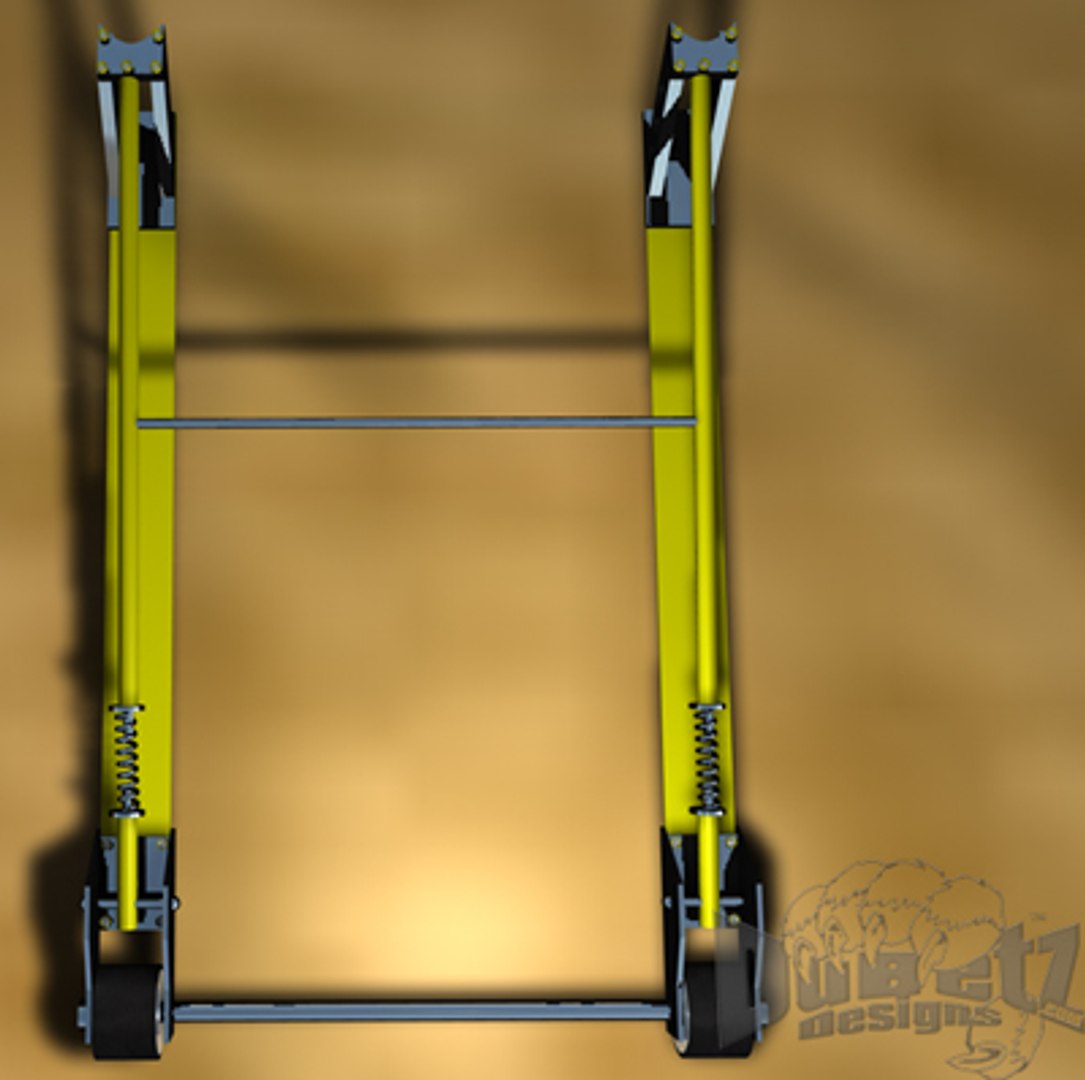 3d Muscle Car Wheelie Bars Model