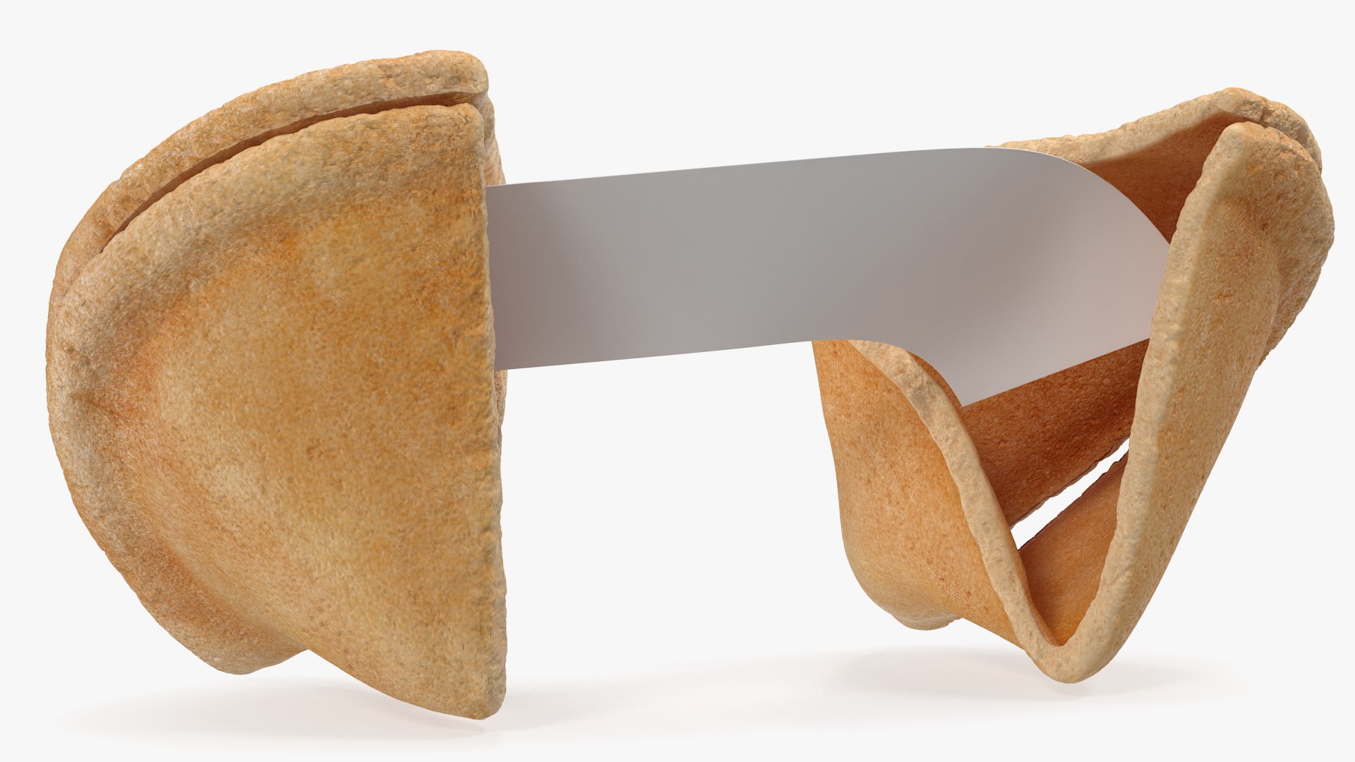 Open fortune cookie message 3D model - TurboSquid 1528503